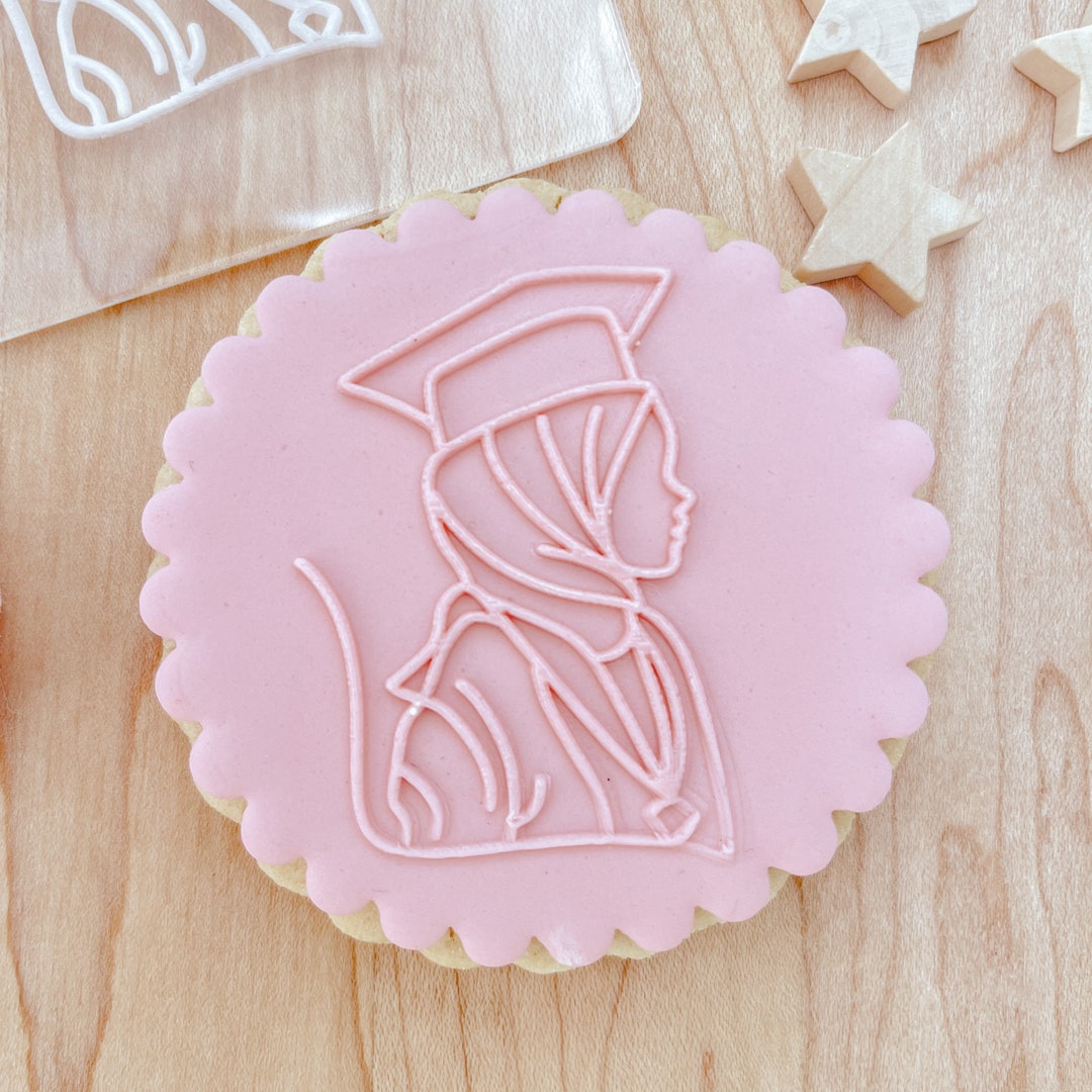 Graduation Hijab Fondant Embosser, Hijabi Cap and Gown Fondant Embosser ...
