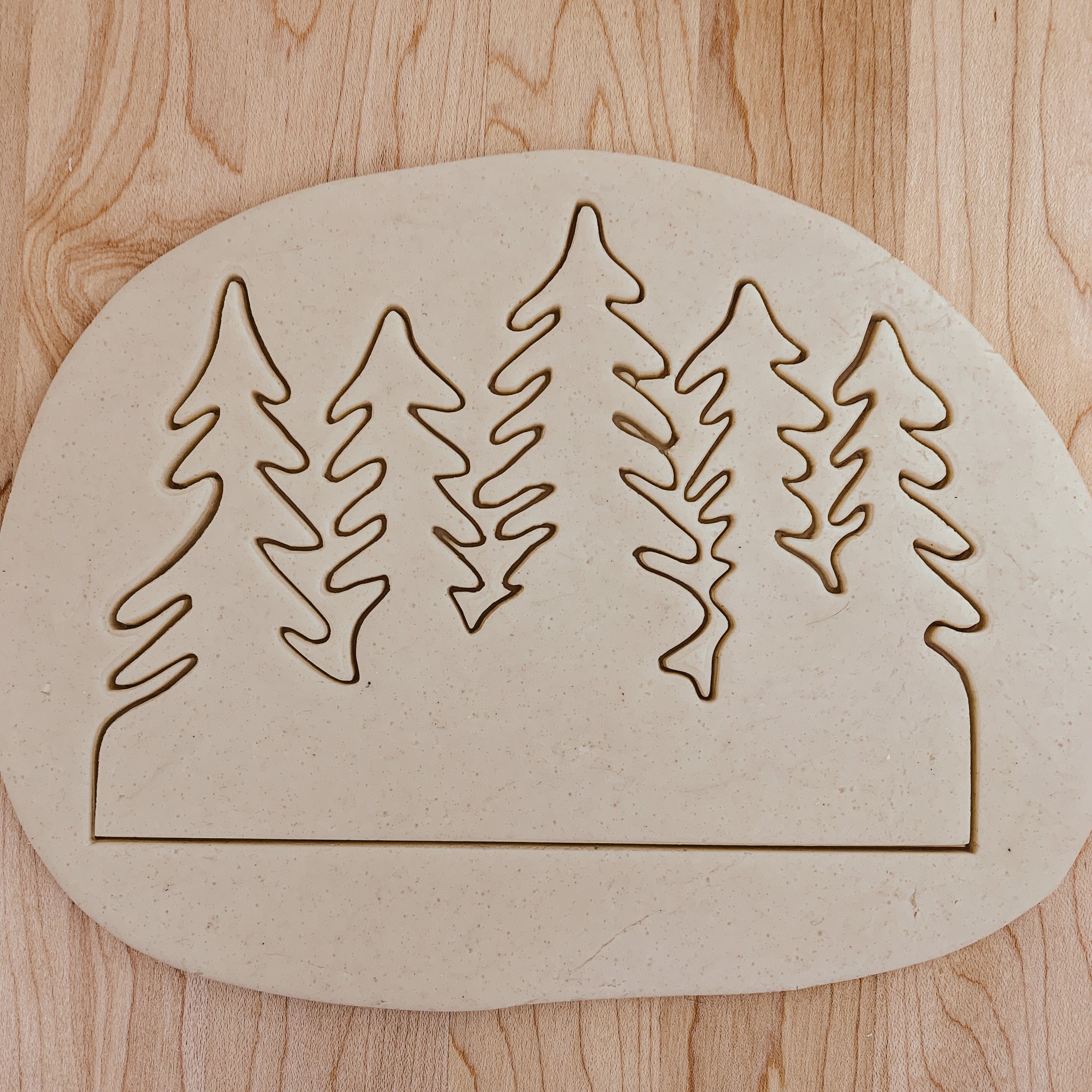 Forest Trees Treeline Wide Cookie or Fondant Outline Cutter | Etsy
