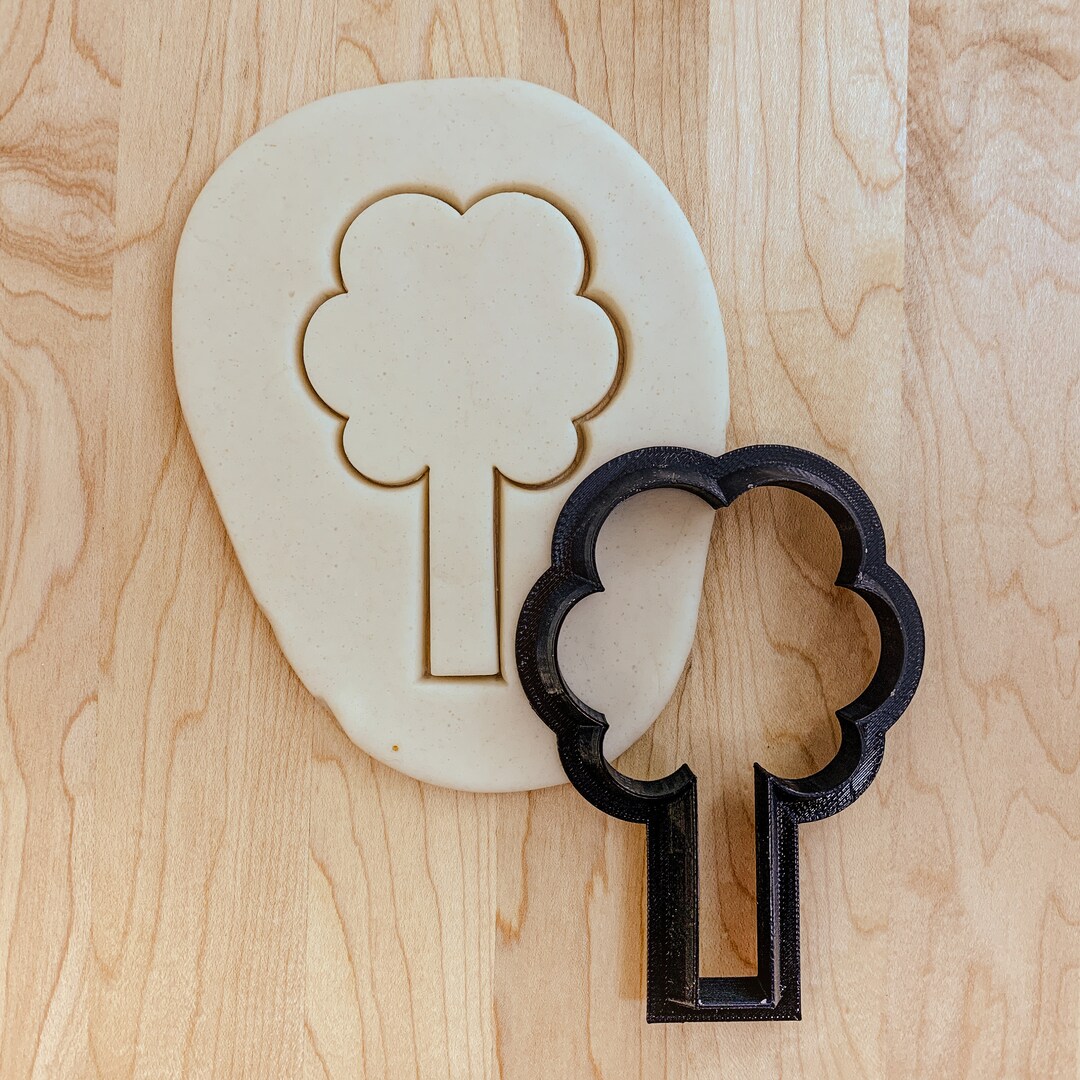 Tree Outline, Simple Tree, Cartoon Tree Cookie, Fondant or Clay Cutter ...
