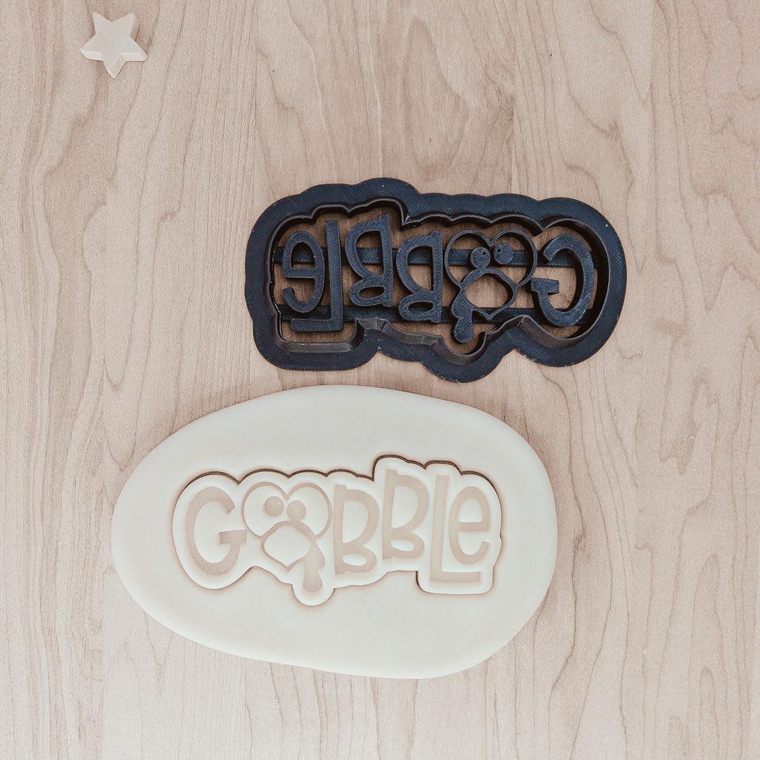 Gobble Turkey Thanksgiving Detailed Cookie Cutter, Turkey Fondant ...