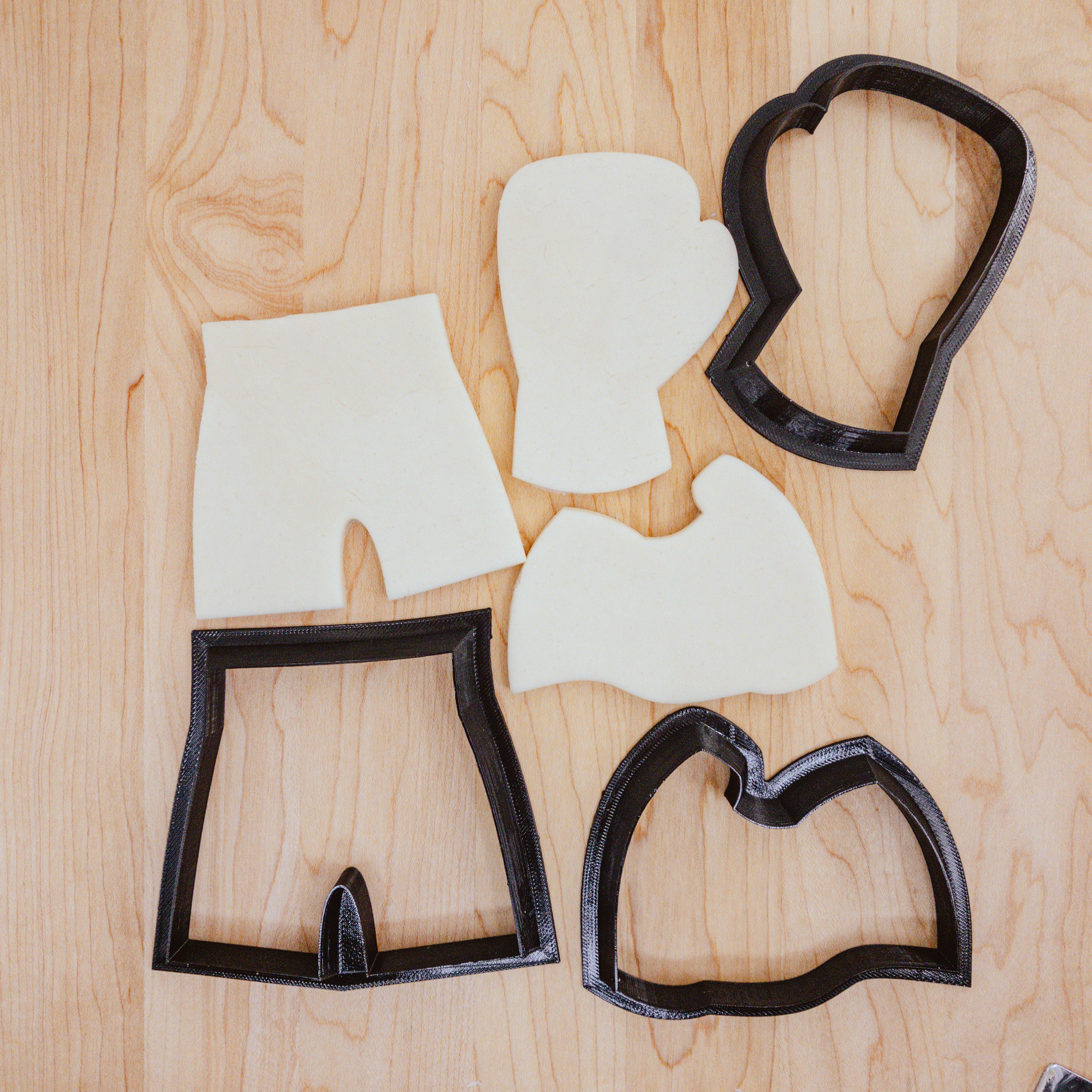 Boxing Cookie/fondant/clay Cutter Set 3 Boxing Shorts | Etsy