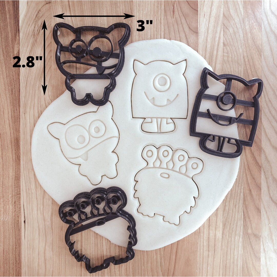 Monsters Cookie Cutters Set of 3 - Etsy