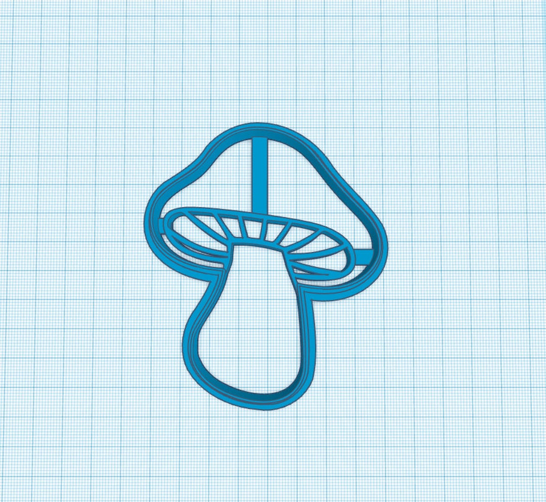 STL File Download Mushroom Cookie Cutter, Toadstool Mushroom, Fungi ...