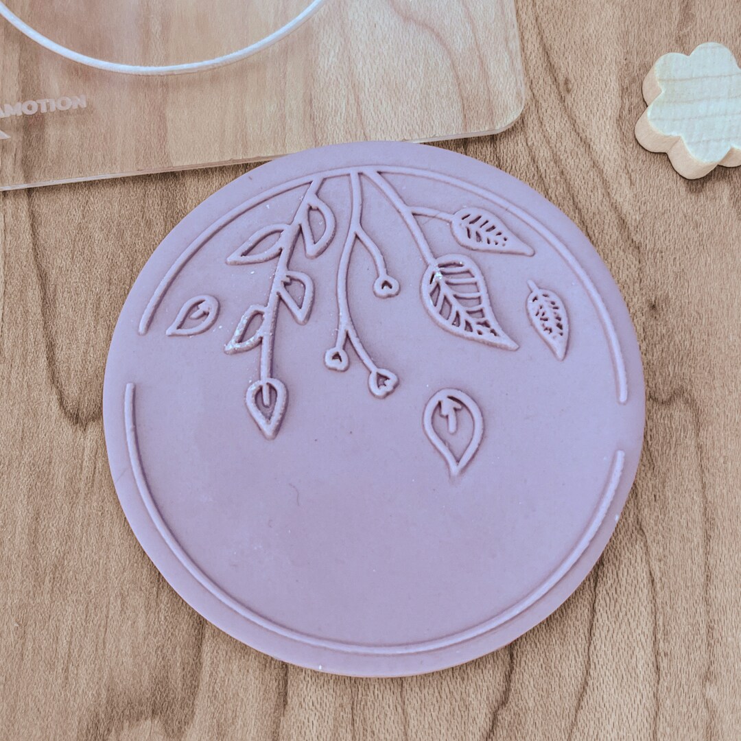 Flower Fondant Cookie Embosser, Floral Wreath Fondant Embosser ...