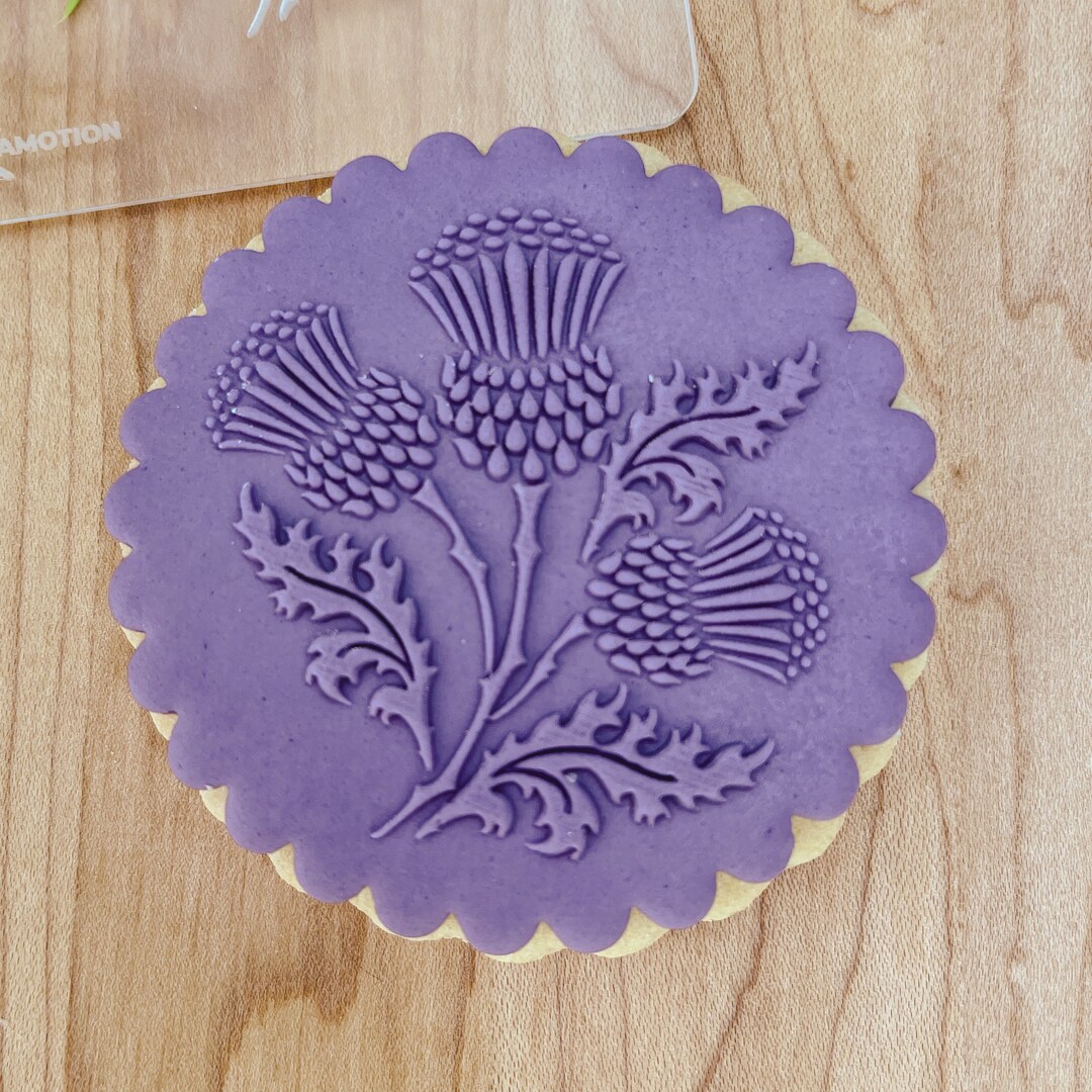 Thistle Fondant Cookie Embosser Stamp, Scottish Fondant Stamp or ...