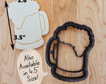 Beer Mug With Foam Cookie and Fondant Cutter - Etsy