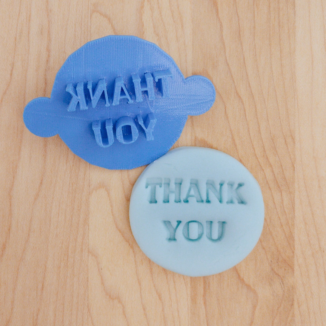 Thank You Block Letter Stamp - Etsy
