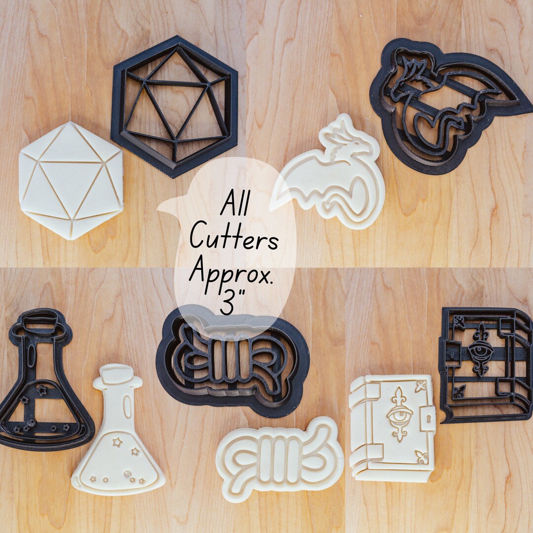 Role Playing Game (RPG) Symbols Cookie Cutter Kit (5), TTRPG ...