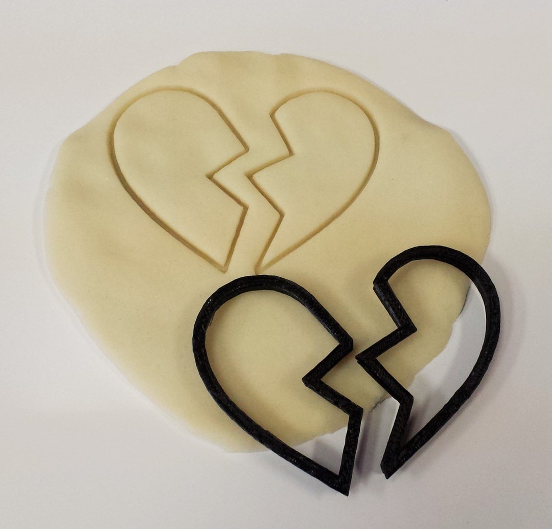Broken Heart Cookie Cutter Fondant Cutter - Etsy