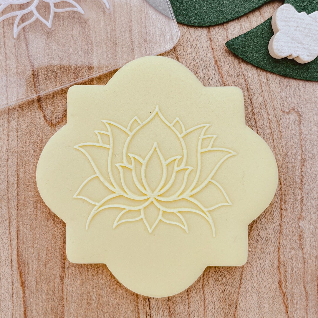 Lotus Flower Large Fondant Cookie Embosser, Lotus Fondant Embosser ...
