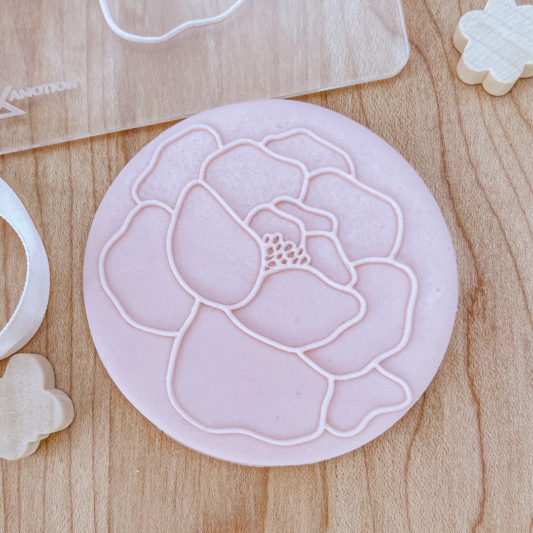 Flower Fondant Fondant Embosser, Rose, Peony, Carnelian Embosser ...