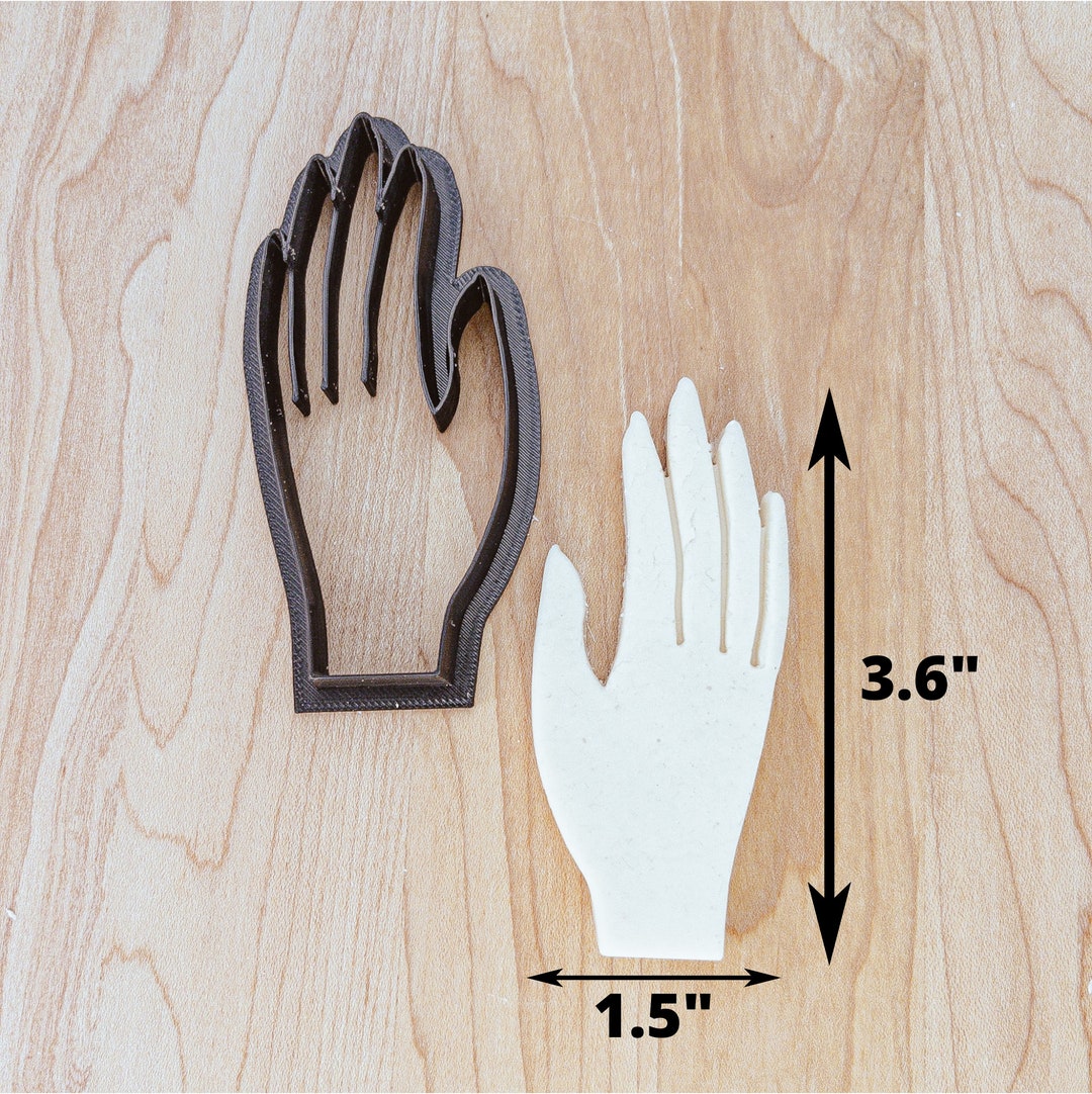 Hand Detailed Cookie Fondant or Clay Cutter, Mendhi Hand Cookie Cutter ...