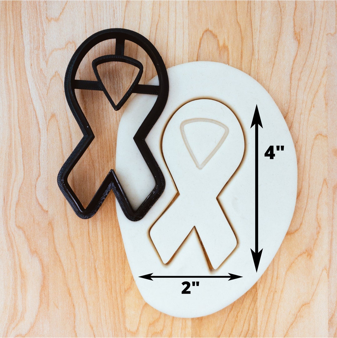 Ribbon Cancer Awareness Fundraising Cookie, Cutter, Ribbon Fondant ...