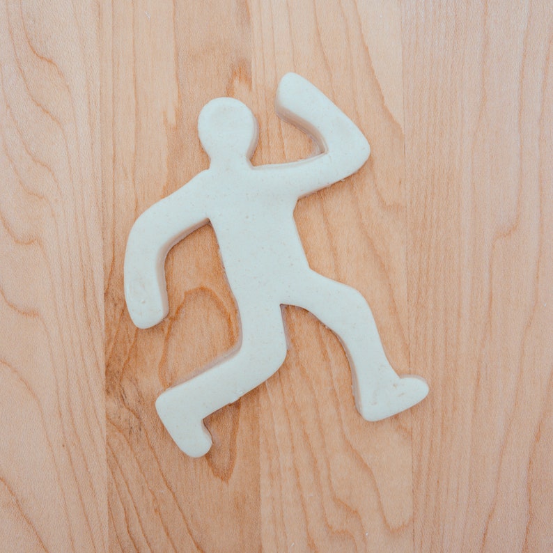 Chalk Outline Dancing Man Running Guy Cookie Cutter Fondant | Etsy