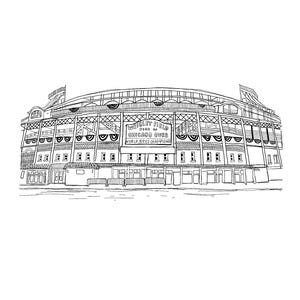 Wrigley Field Sketch - Etsy