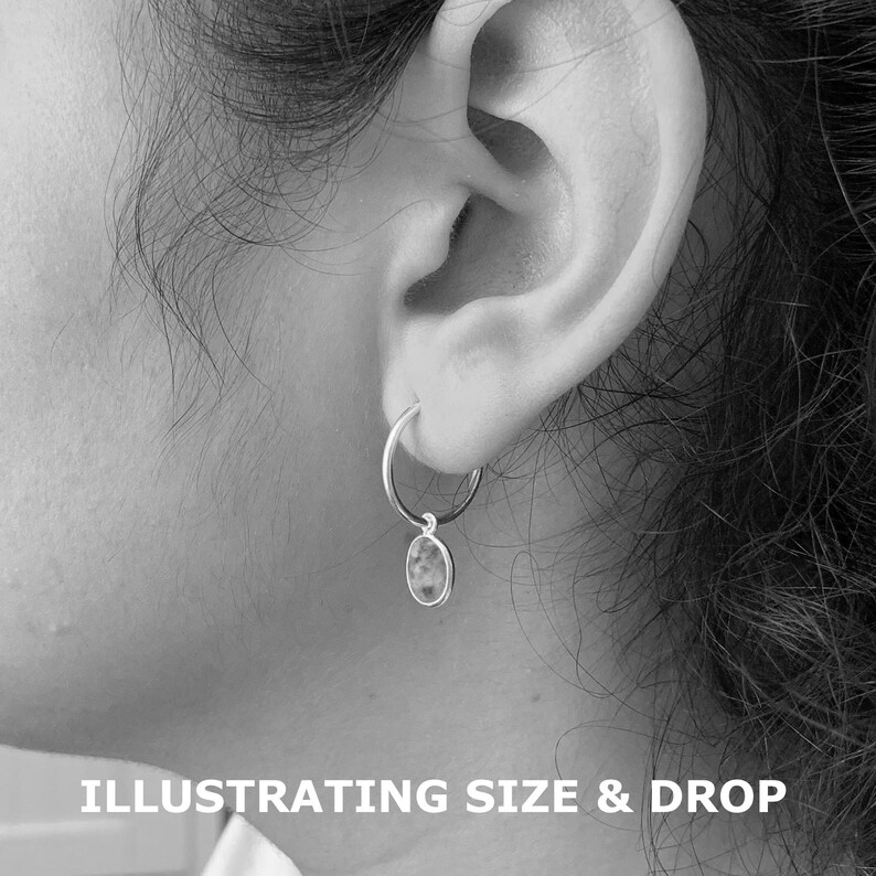 Diana Ingram Lapis Lazuli Crystal Gemstone on Small Silver Hoop ...