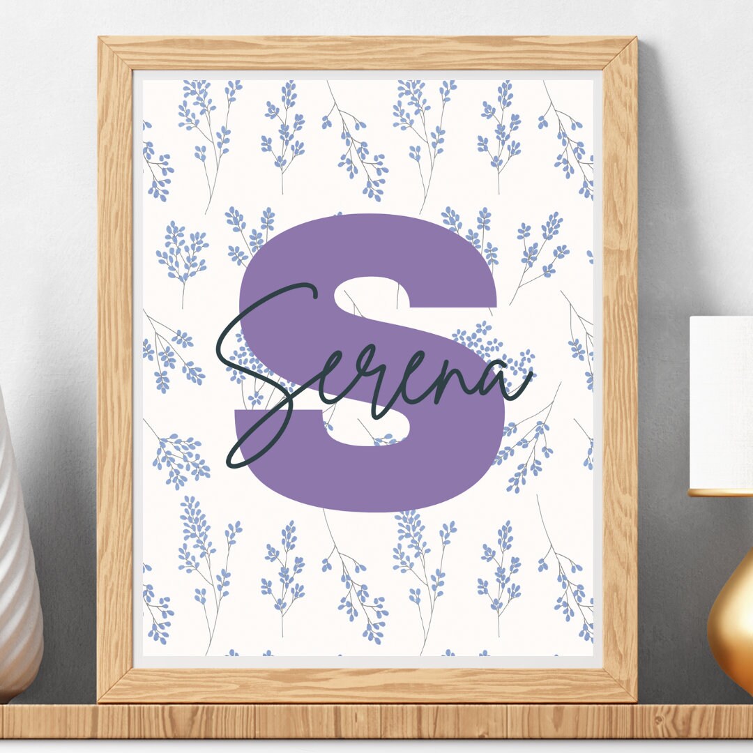 Custom Nursery Art, Custom Name Art, Personalized Nursery Art, Girl ...