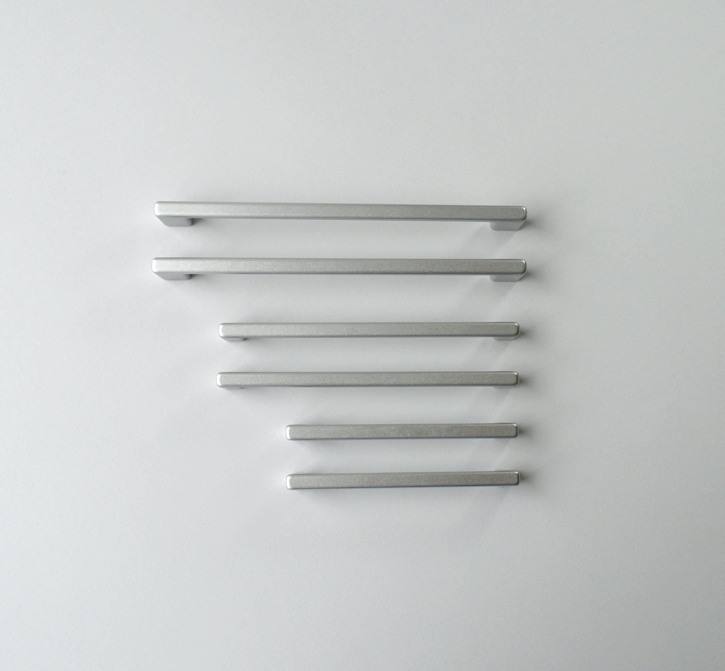 Set of 6 Modern Silver Cabinet Pull. Chrome Matte Cabinet | Etsy