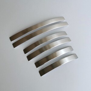 Set of 6 Modern Silver Cabinet Pullс. Silver Cabinet Hardware. Drawer ...