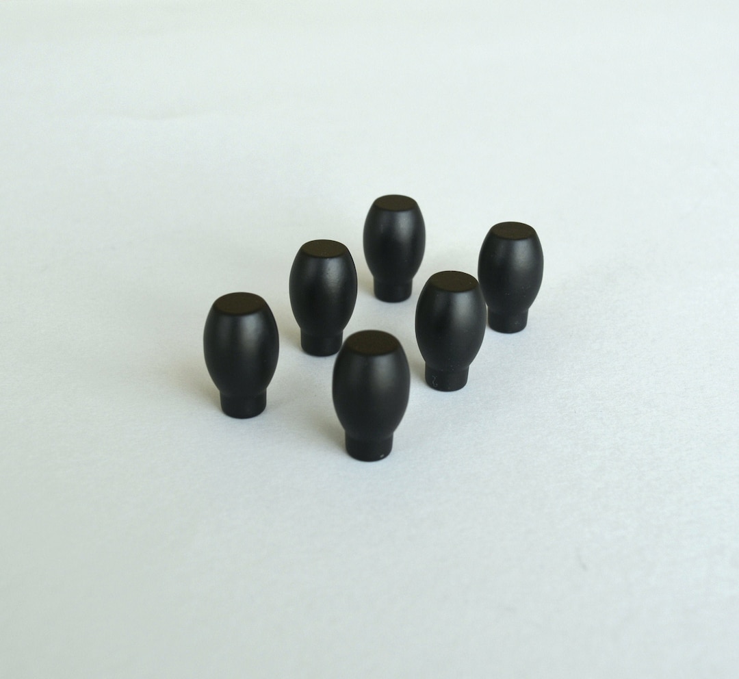 Set of 6 Minimalist Black Cabinet Knob. Black Handle. Black Cabinet ...