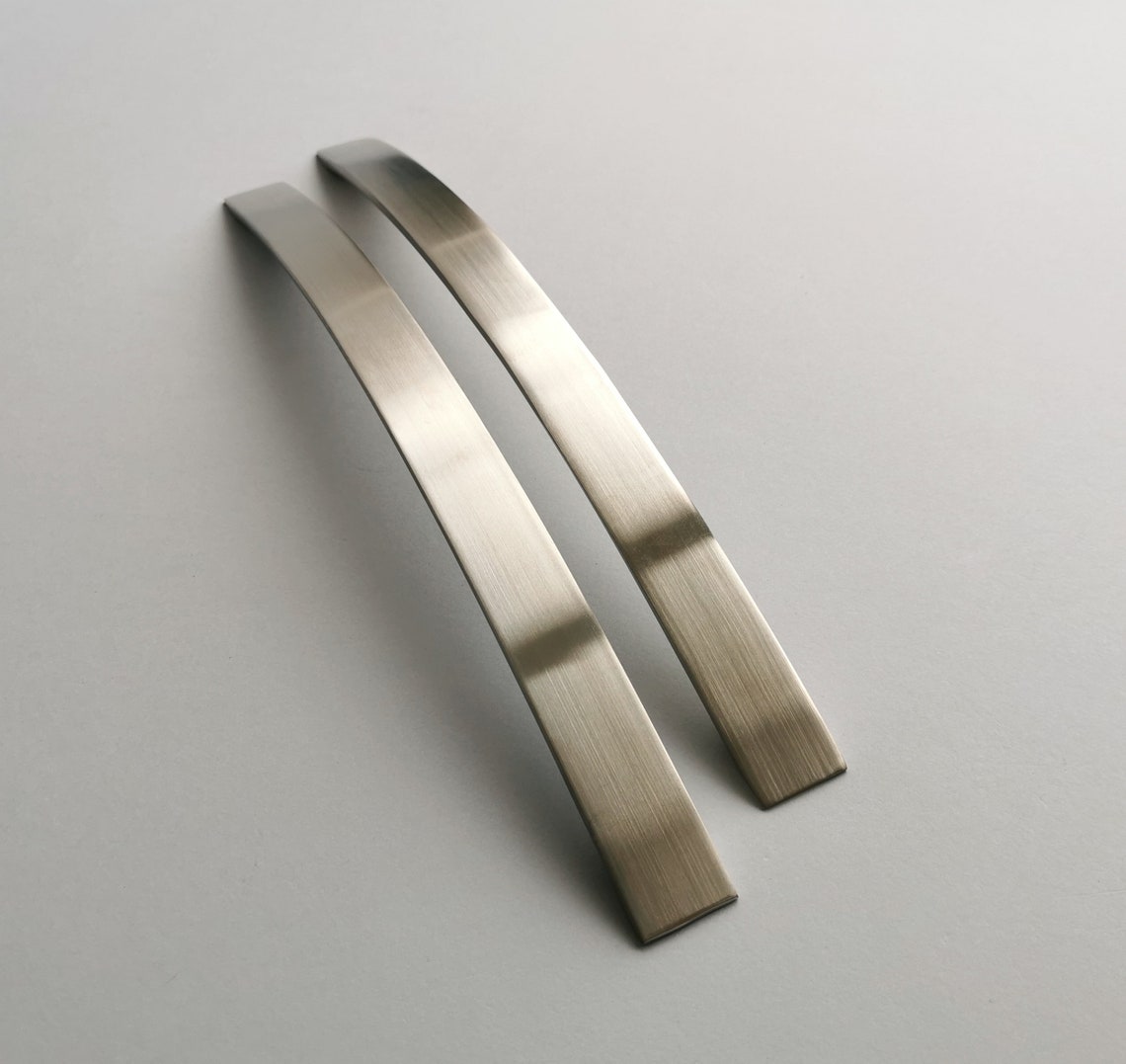 Set of 2 Extra Large Silver Pulls. Modern Silver Kitchen - Etsy
