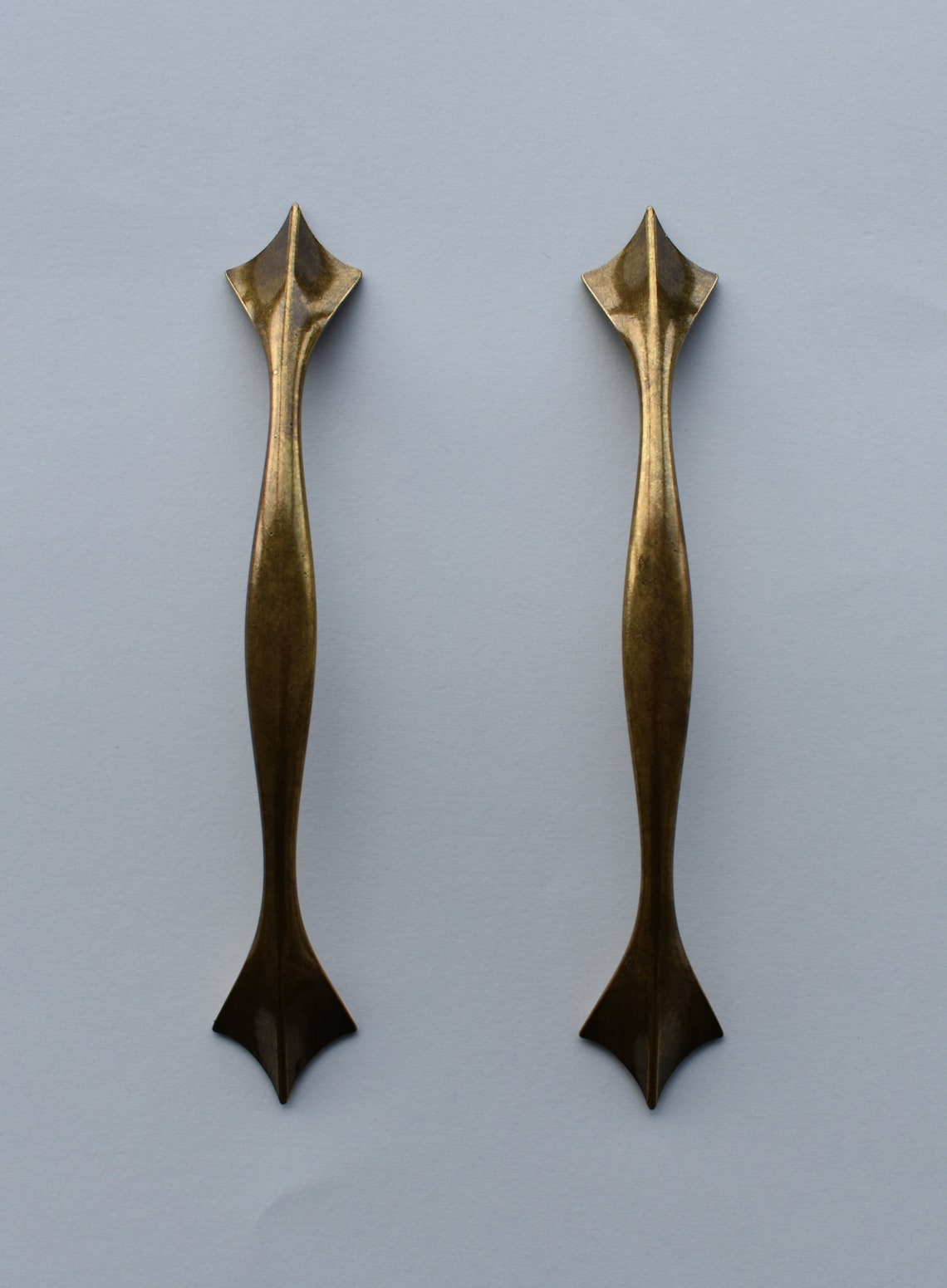 Set of 6 Rustic Brass Cabinet Handle. Rustic Cabinet Pull. - Etsy