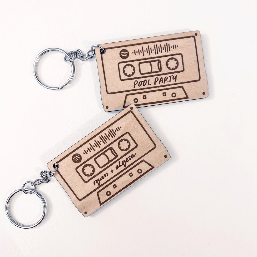 Custom Song Cassette Tape Keychain Spotify Code Laser - Etsy