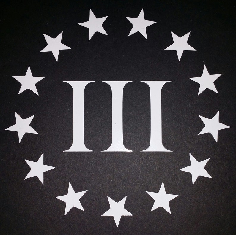 Three Percenter custom vinyl decal. | Etsy