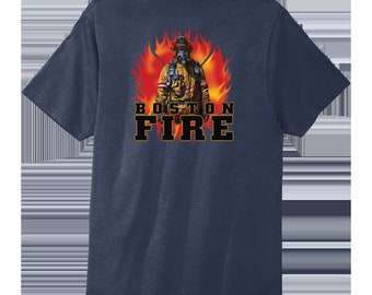 Boston Fire Department Shirt - Etsy