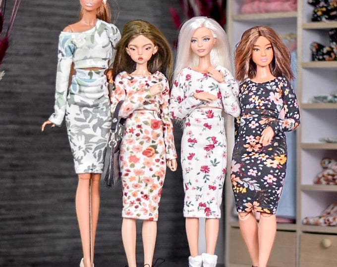 Skirt&top Set for 1/6 Scale Doll Clothes to Fit Poppy Parker or Other ...