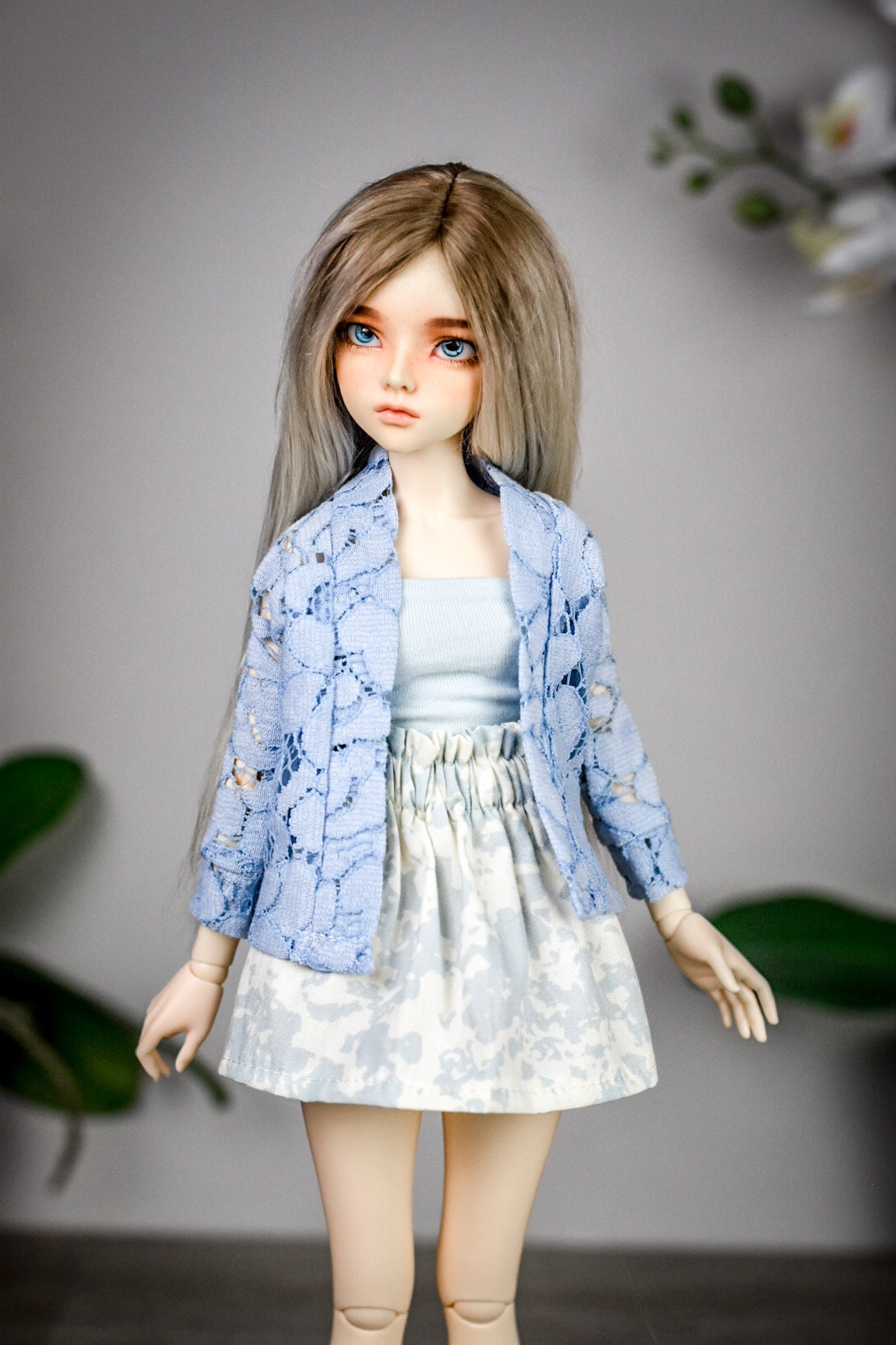 Lace Cardigan to Fit Such as Minifee 1/4 Bjd Clothes Blue - Etsy