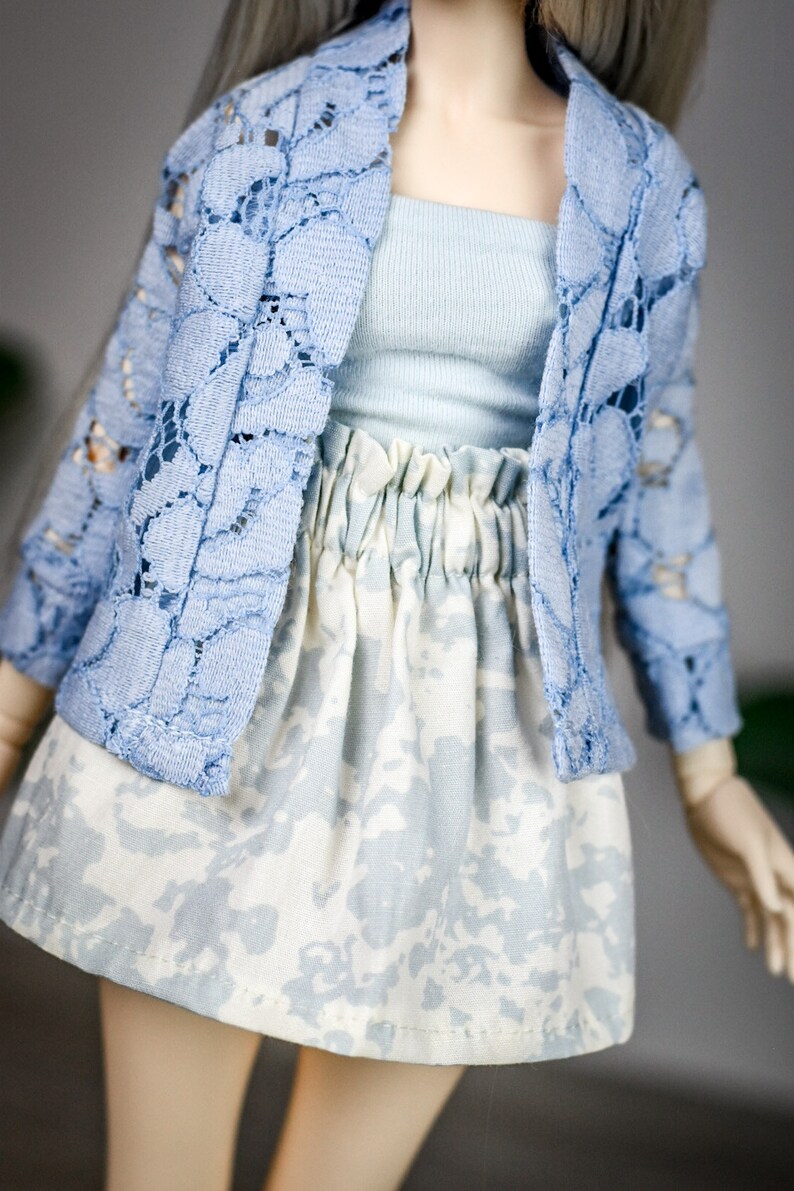 Lace Cardigan to Fit Such as Minifee 1/4 Bjd Clothes Blue - Etsy
