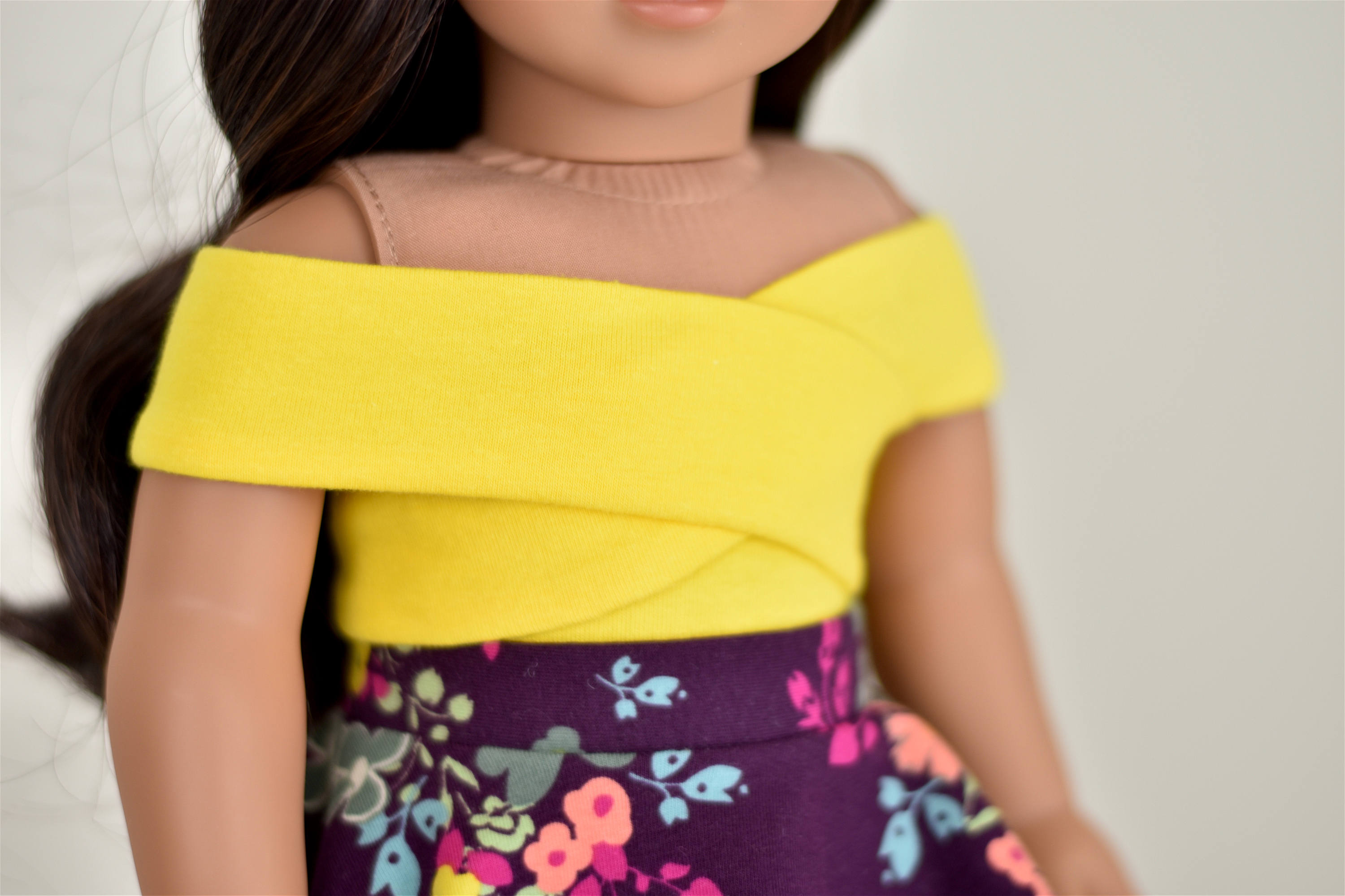 Wrap Top 18 Inch Doll Clothes Yellow Elitedollworld Edw