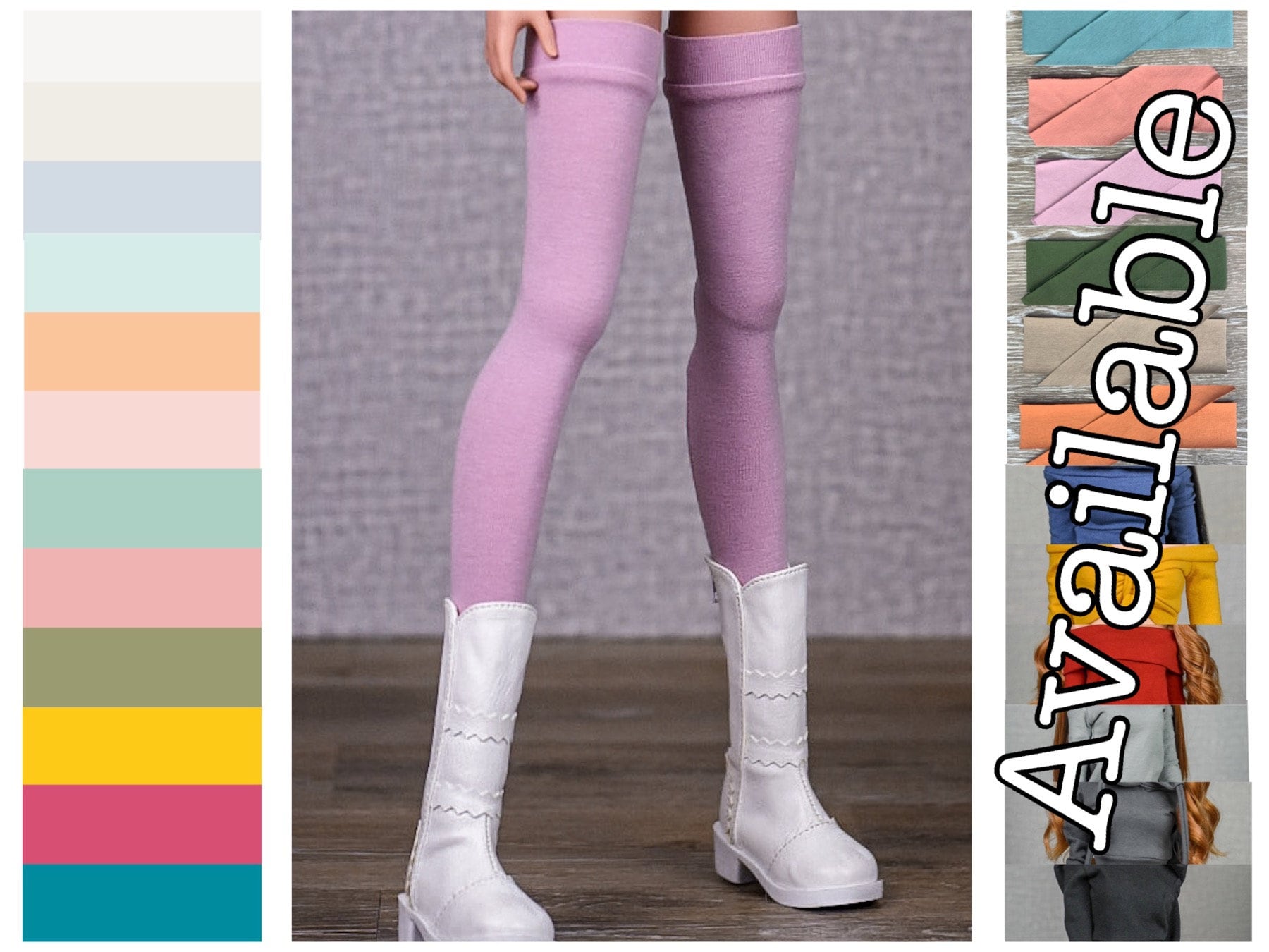 PREORDER High Thigh Socks for Bjd 1/3 Scale Doll Like Smart | Etsy