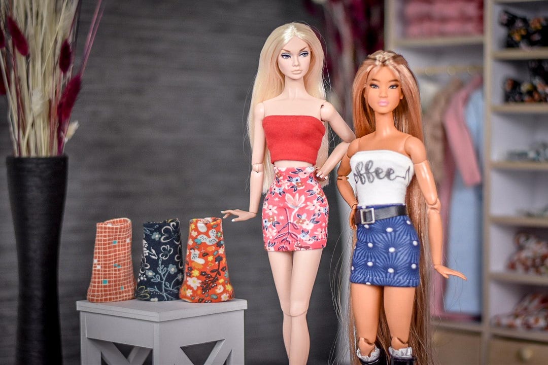 Mini Skirt for 1/6 Scale Doll Clothes to Fit Poppy Parker or Other ...