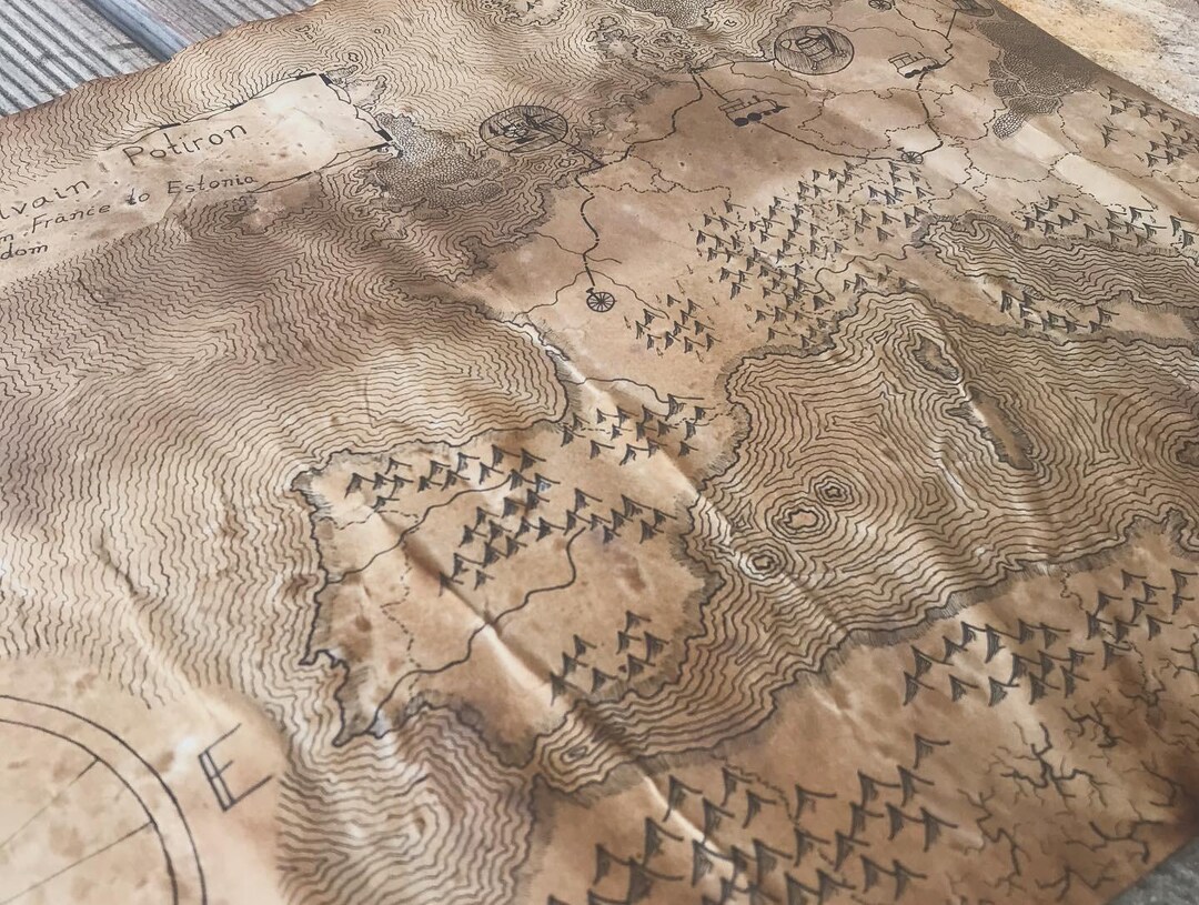 Custom Hand Drawn Fantasy Map Commissioned - Etsy