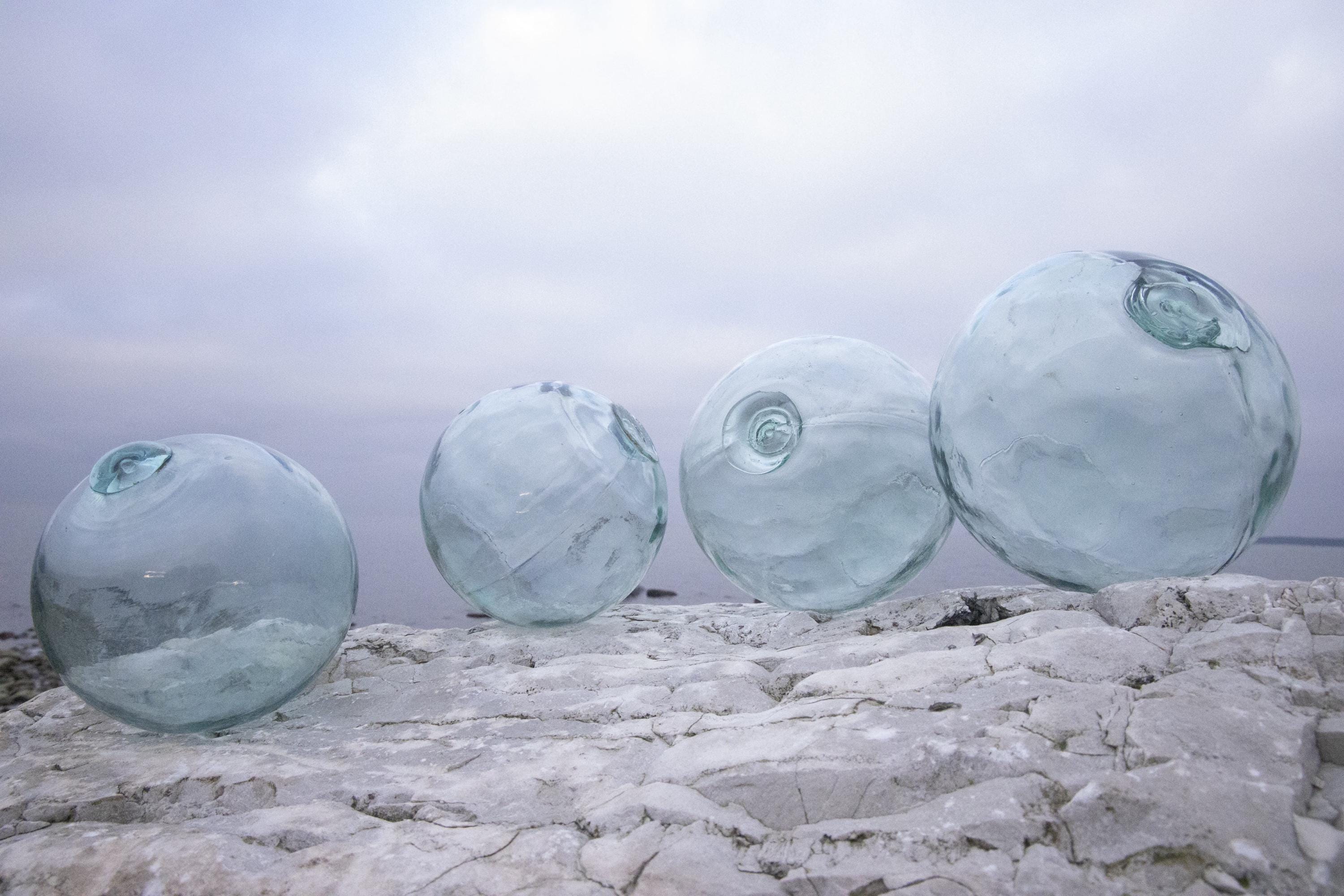 Gorgeous Antique Blown Glass Fishing Floats / Baltic Sea Fishing Floats ...