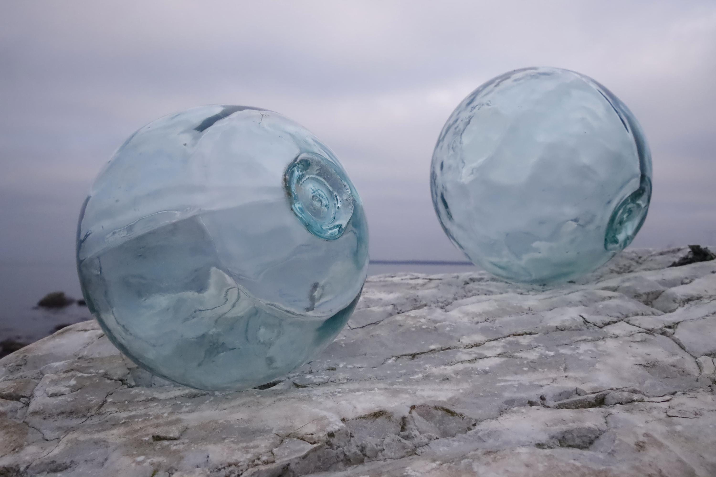Gorgeous Antique Blown Glass Fishing Floats / Baltic Sea Fishing Floats ...