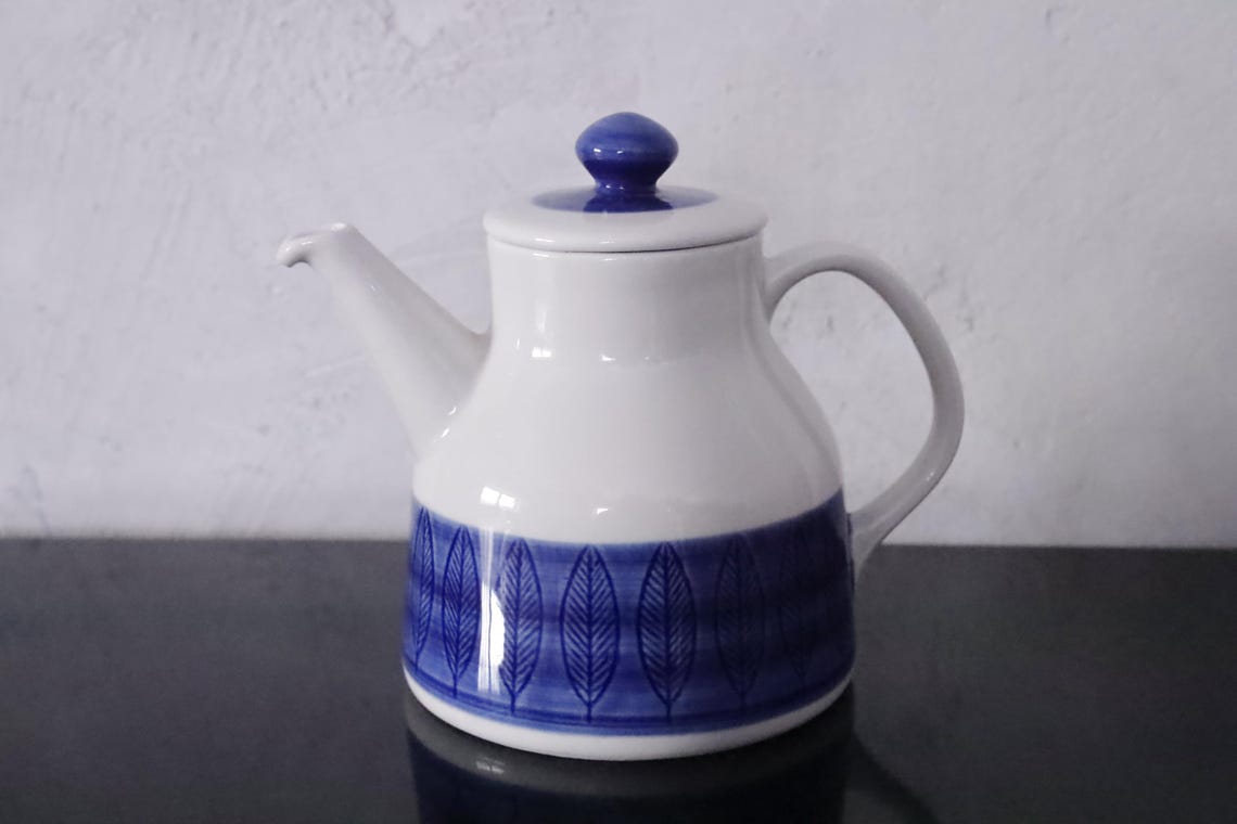 Gorgeous Swedish Rörstrand Koka Blue Coffee Pot by Hertha Bengtsson ...