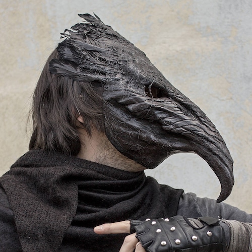 Black Death Crow Mask - Etsy