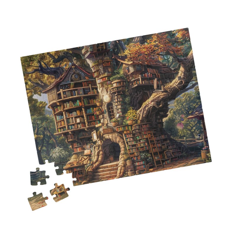 Jigsaw Puzzle, Book Tree (110, 252, 520, 1014-piece) - Etsy