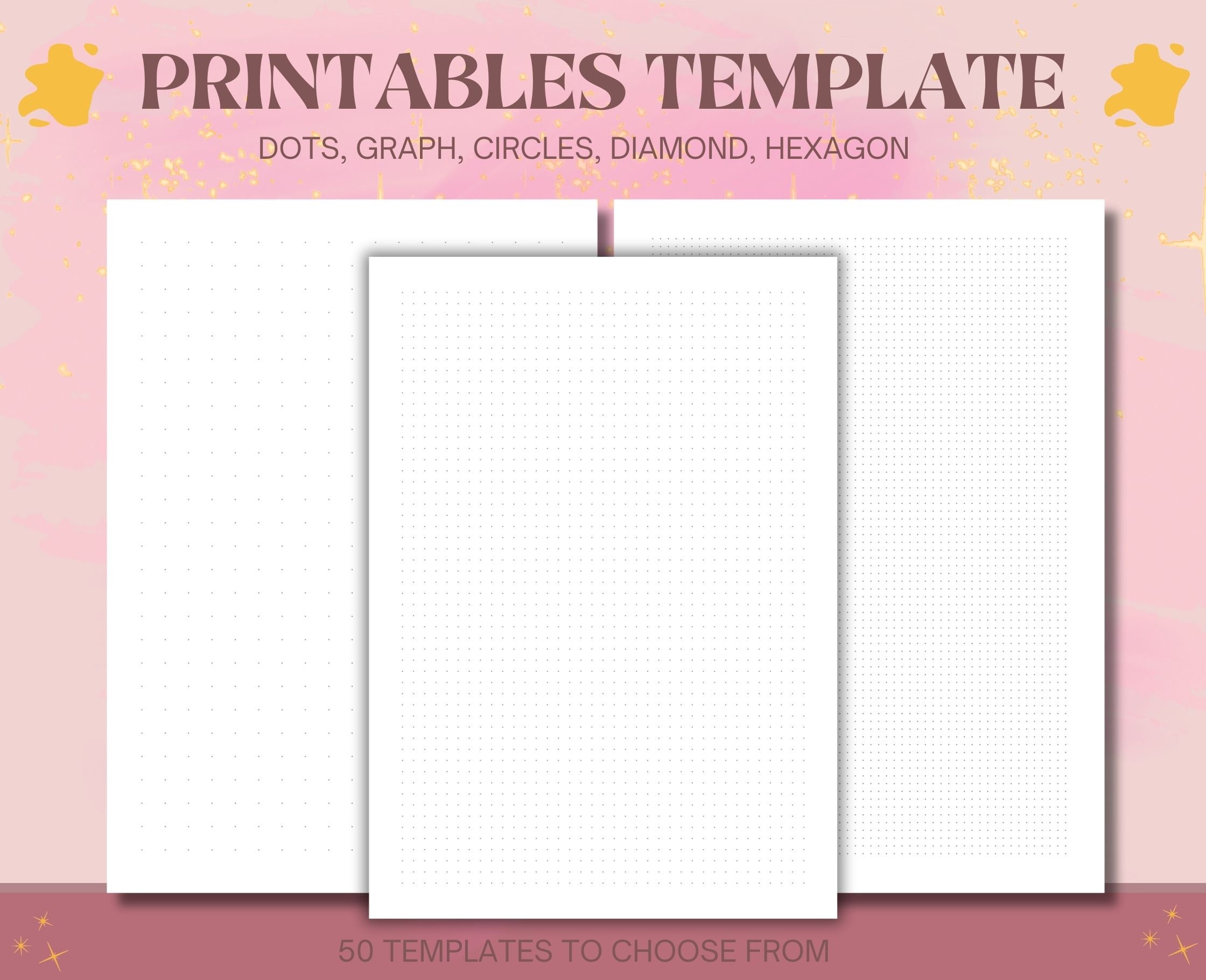 Dot Grid Paper Bundle Printable Instant Download PDF A4, A5 / Dotted ...