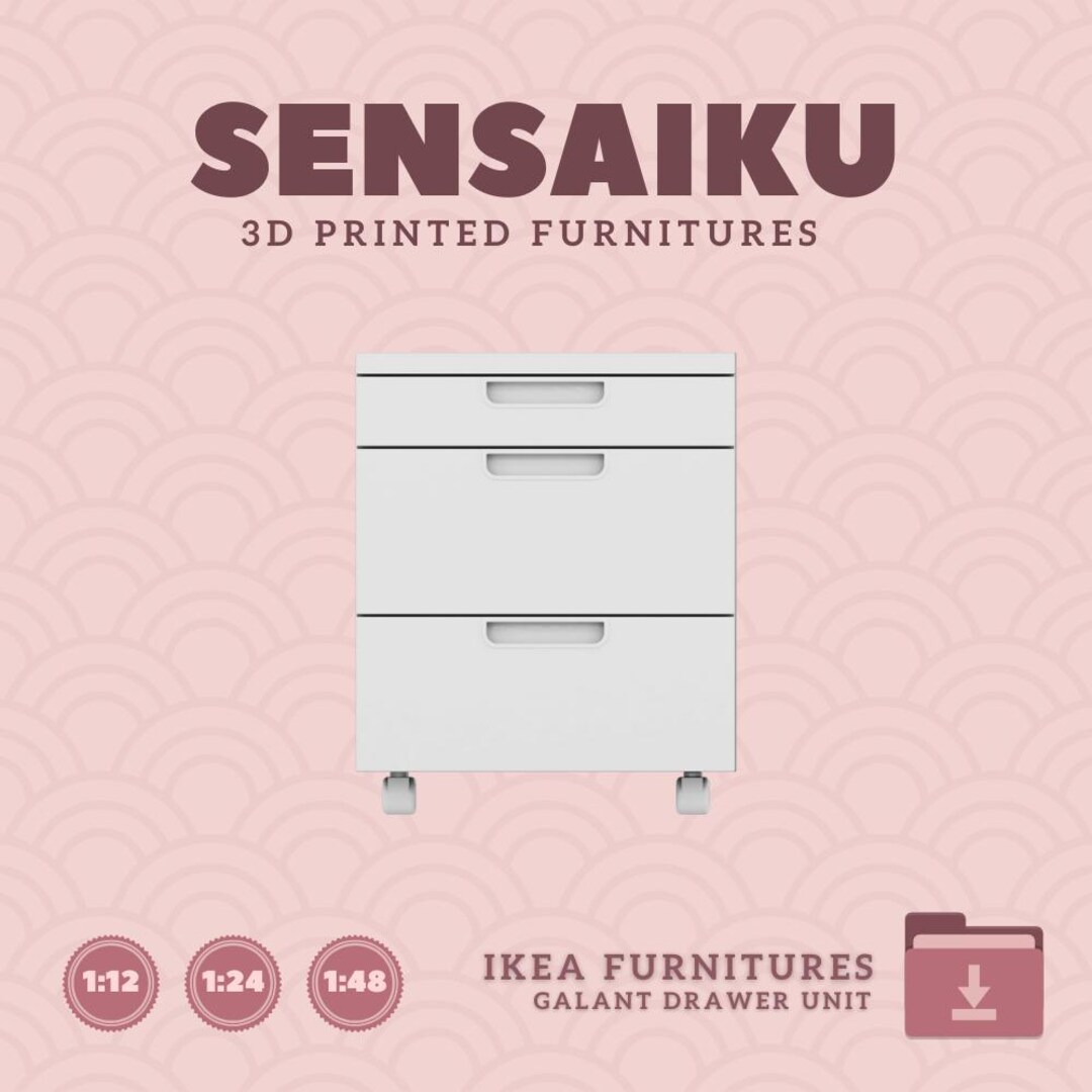 Miniature GALANT Drawer Unit on Casters for Miniature Dollhouse - IKEA ...