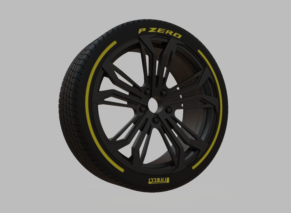 3D Print Miniature Enkei Vortex 5 Rim & Tire Digital File No Textures ...