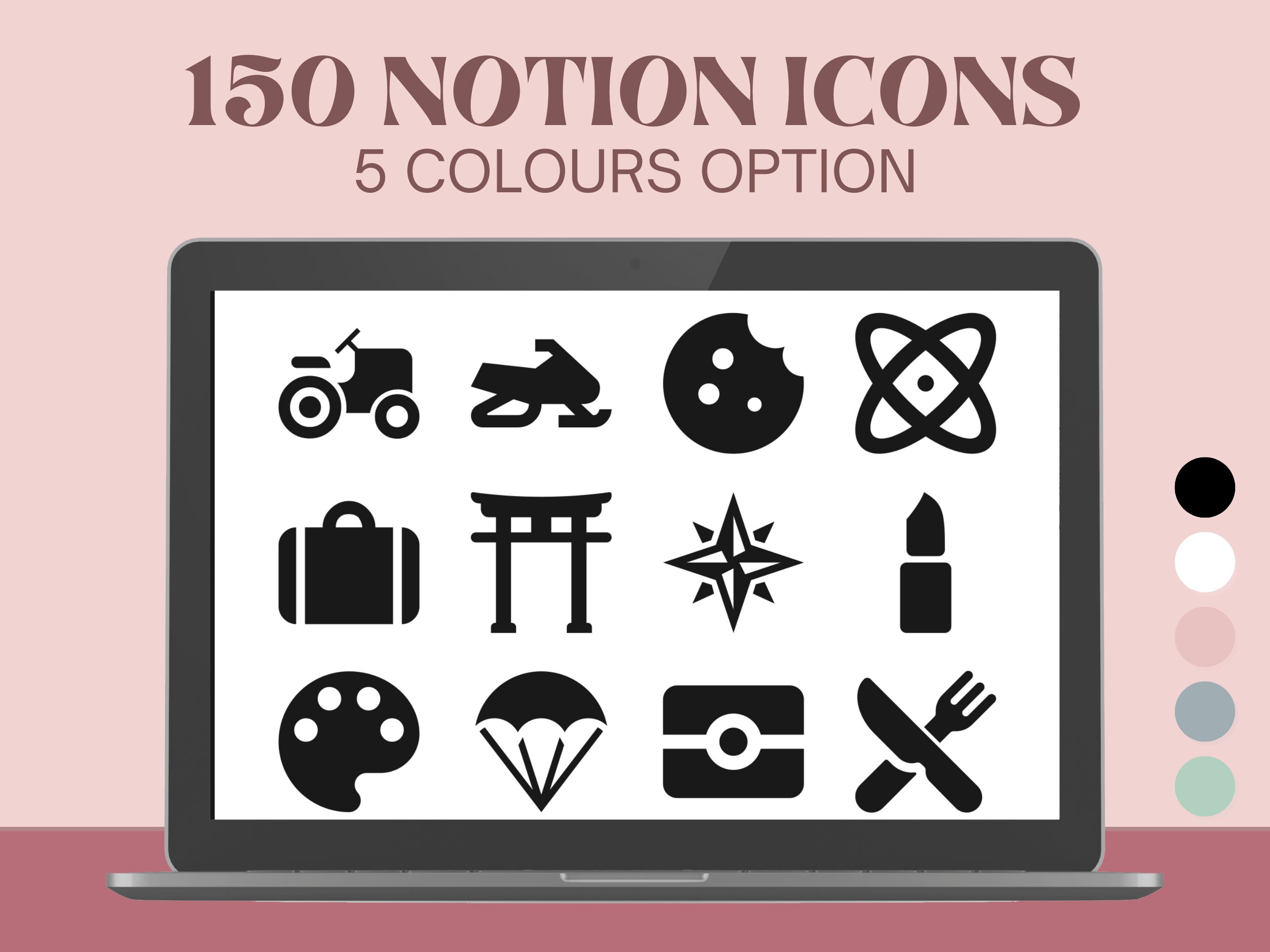 Notion Icons Aesthetic Template for Notion Dashboard / Notion - Etsy ...