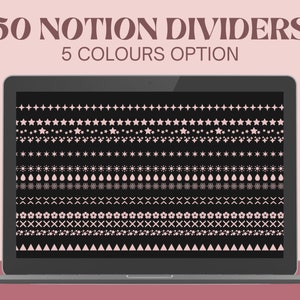 Pastel Notion Divider Template / Notion Aesthetic Template for Notion ...