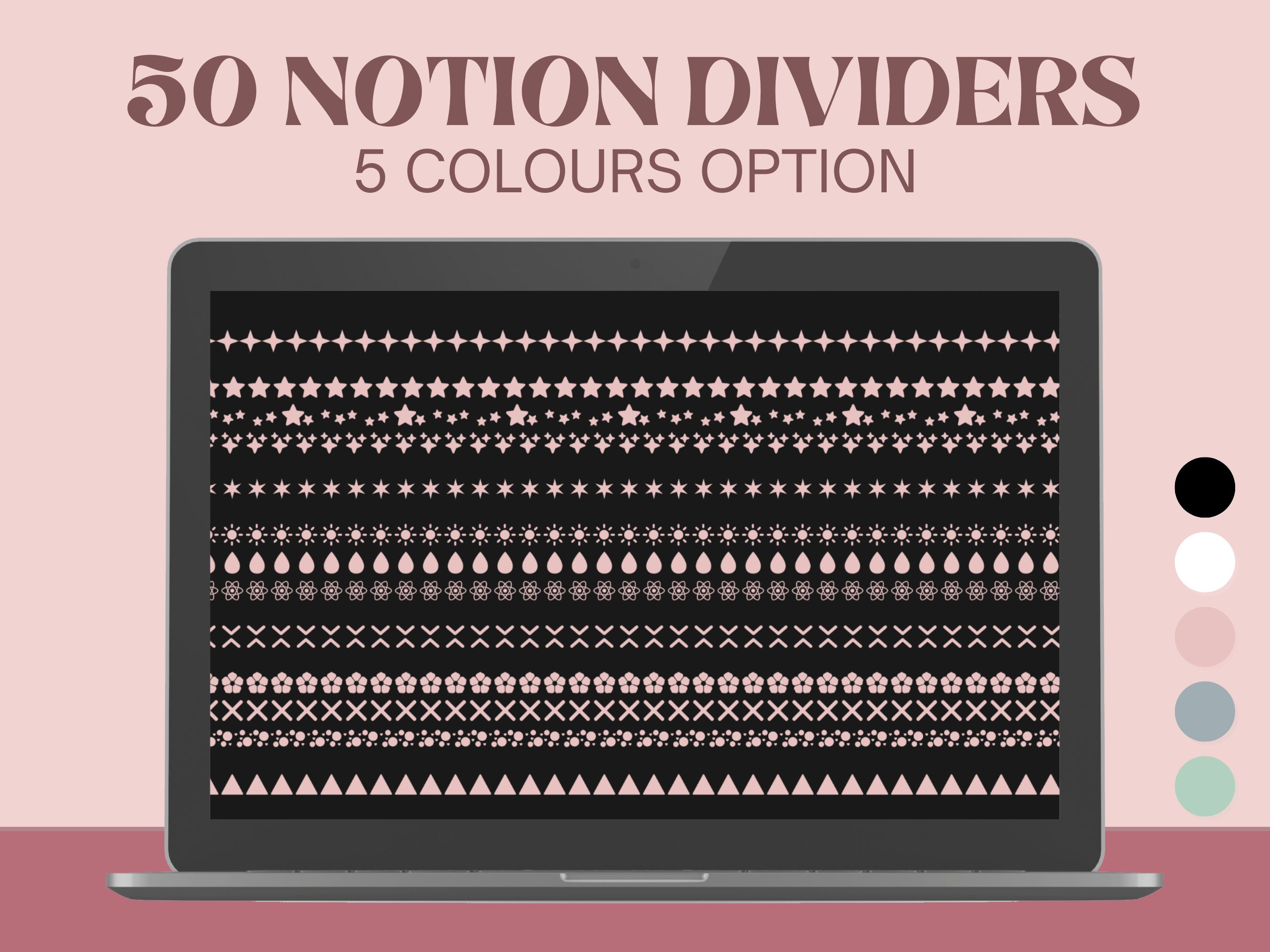 Pastel Notion Divider Template / Notion Aesthetic Template for Notion ...