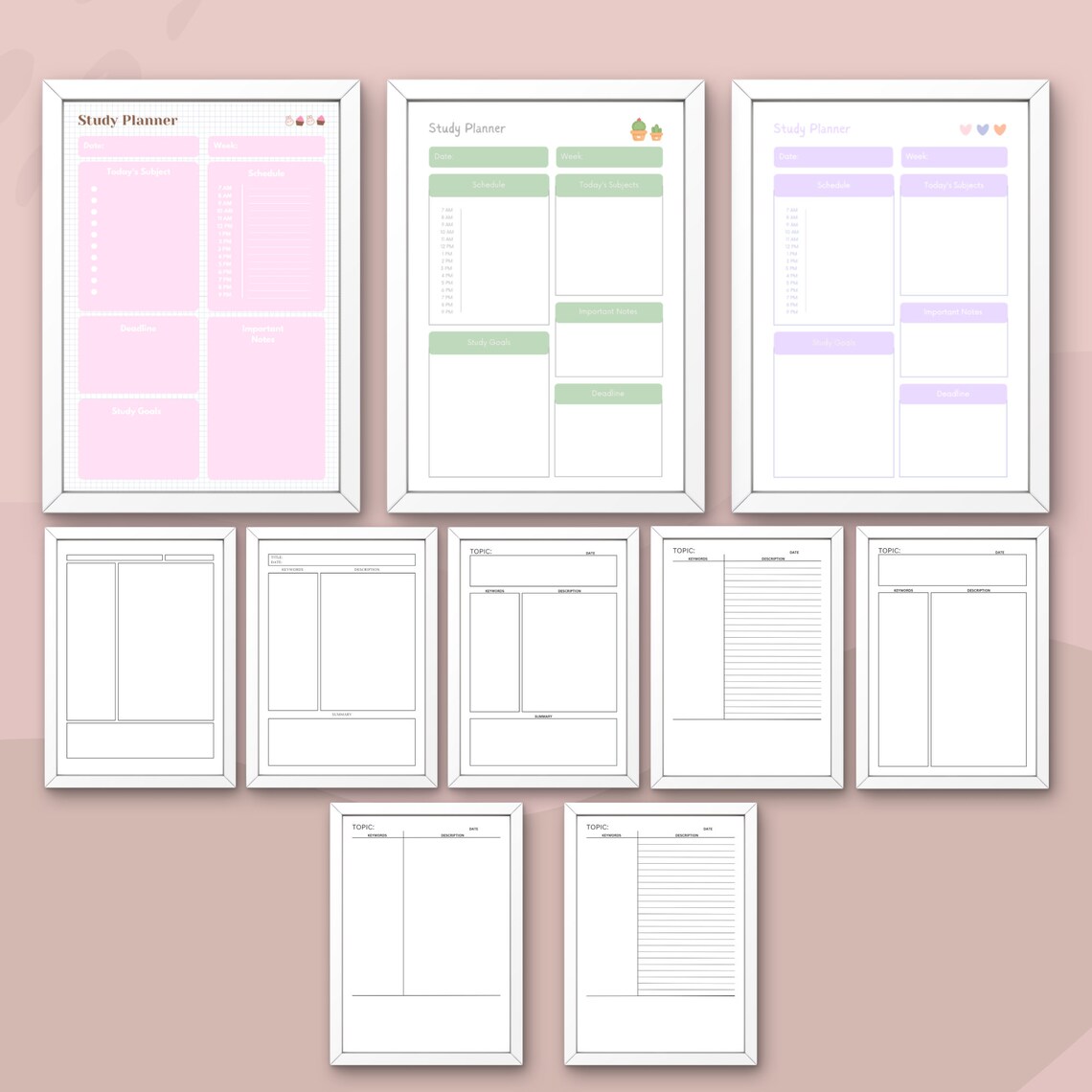 Alternate Printable Cornell Note-taking Template / Printable College ...