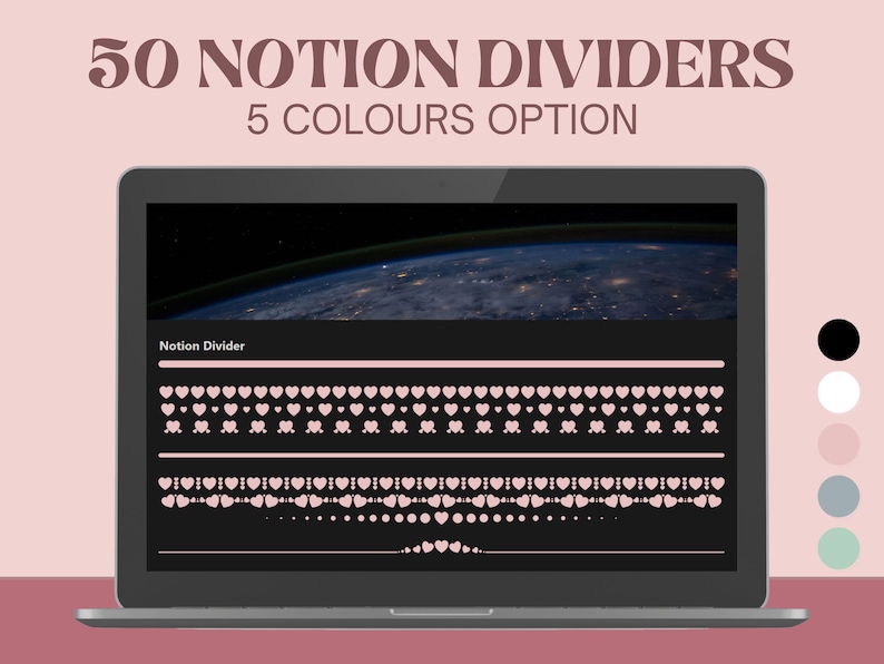 Pastel Notion Divider Template / Notion Aesthetic Template for Notion Dashboard / Pastel Notion ...