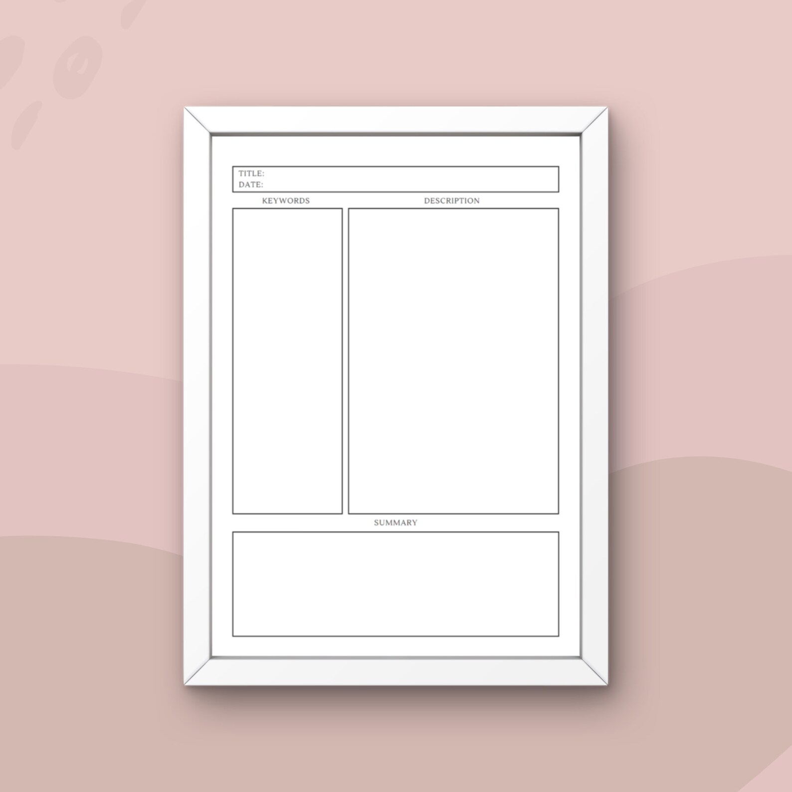 Printable Cornell Note-taking Template: College Study Resource (PDF) - Etsy